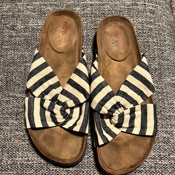 Shoes | Wear Ever Striped Sandals | Poshmark